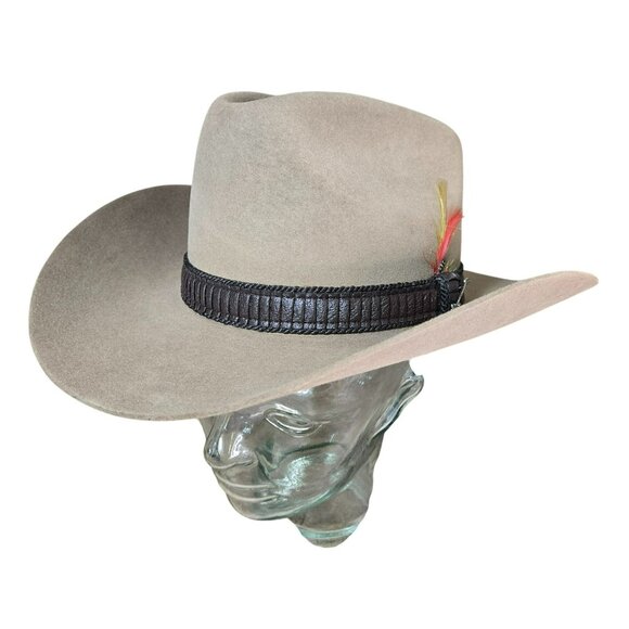 Stetson | Accessories | Vintage Stetson 4x Beaver Western Hat Leather ...